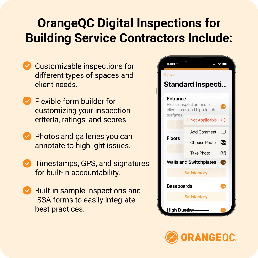 Inspection Software for Building Service Contractors - OrangeQC