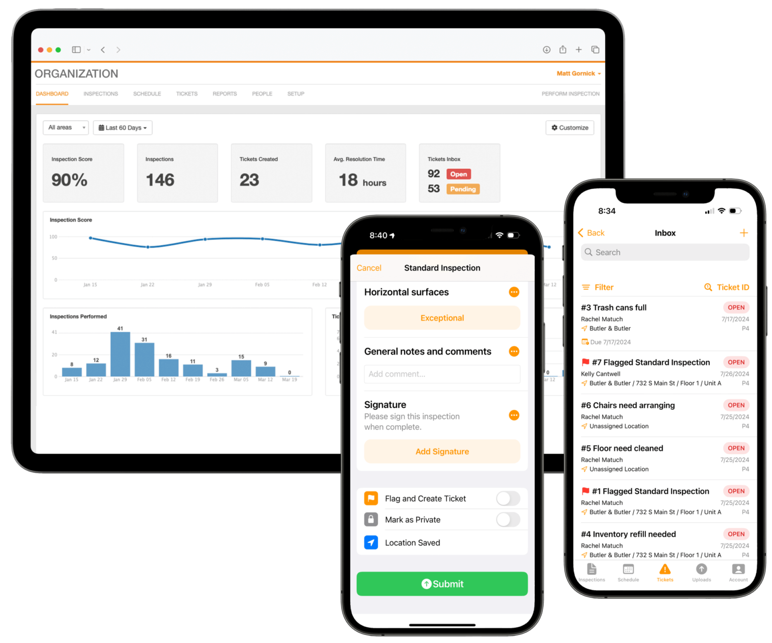 OrangeQC: Simple, Powerful Janitorial Inspection Software & App