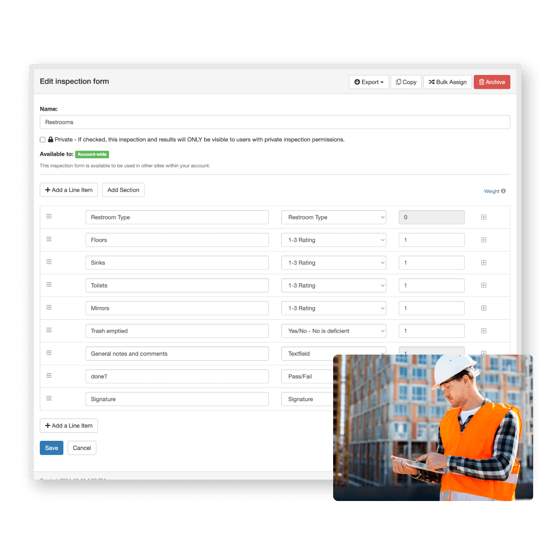 Janitorial & Custodial Inspection Software - OrangeQC