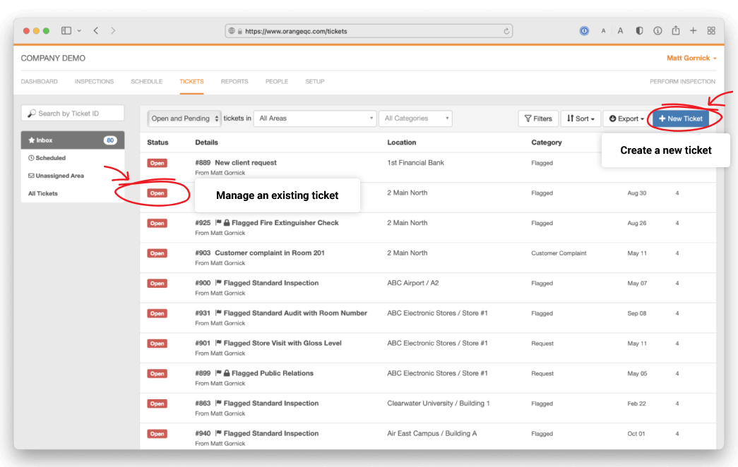 Janitorial Work Order Ticket & Corrective Action Software - OrangeQC