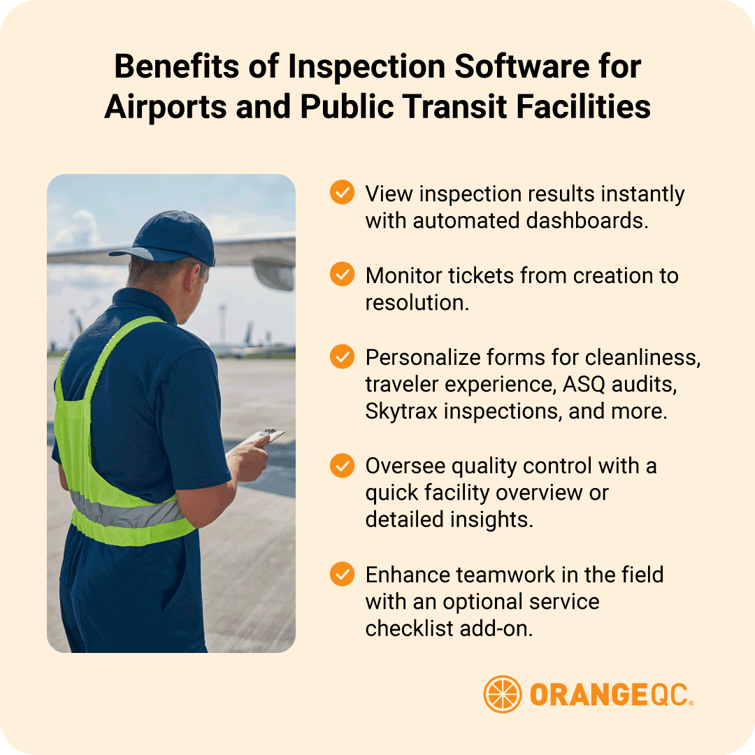 Inspection Software for Airports & Public Transit - OrangeQC